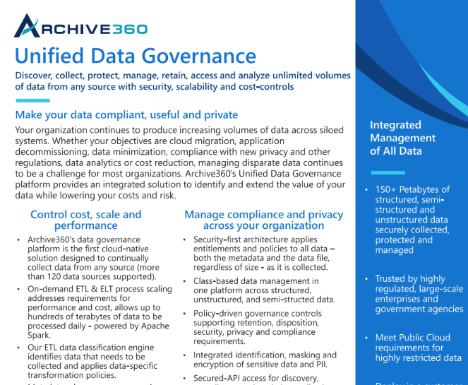 Data Archiving Solutions & Data Governance Platform | Archive360.